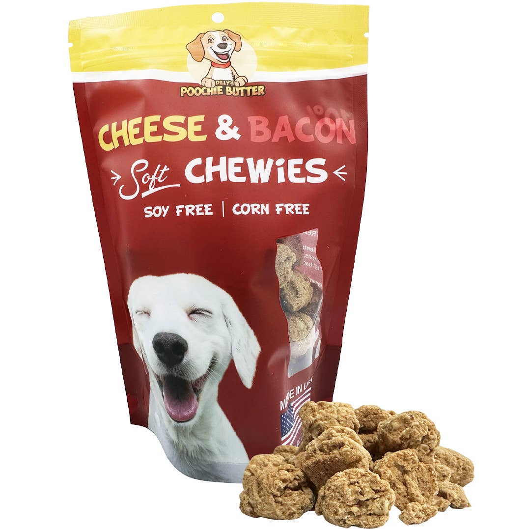 Poochie Butter - 8oz Bacon & Cheese Soft Chewy Dog Treats: 8oz – 4mydogs